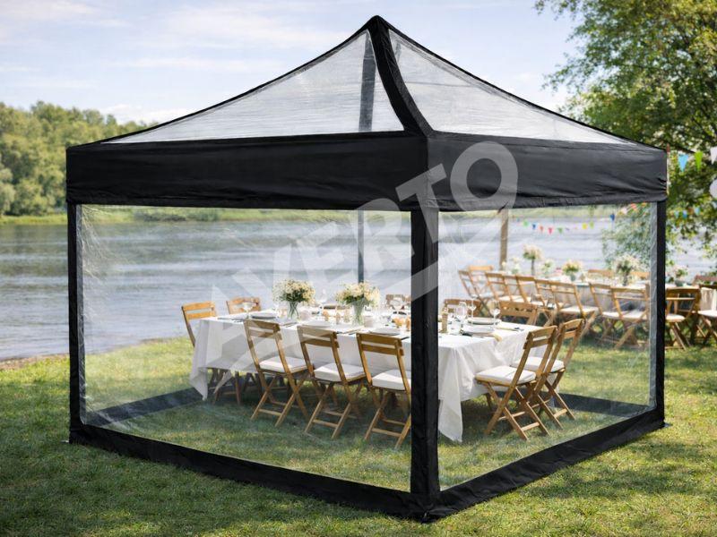 3x3 m AL-HEX50 ClearPVC läbipaistev telk | Averto