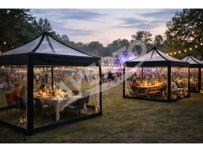 3x3 m AL-HEX50 ClearPVC läbipaistev telk | Averto